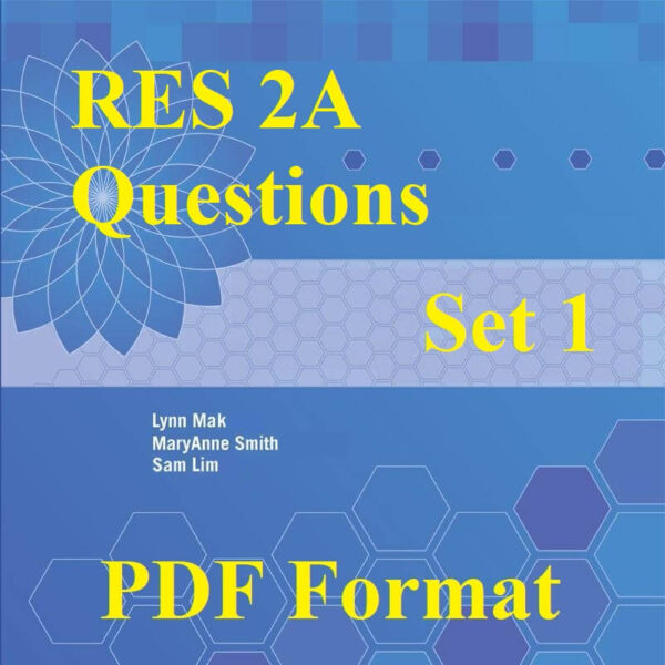 RES 2A (Set 1) – CmfasTutor